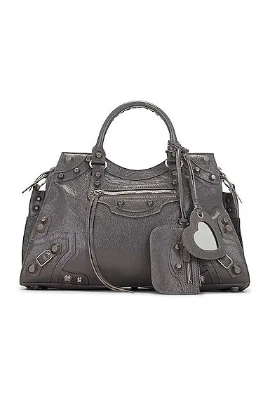 Balenciaga Neo Cagole City Bag In Grey - Dark Grey | Editorialist